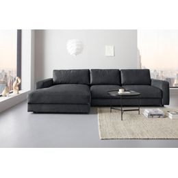 Ecksofa Home Affaire, B:303cm H:84cm T:176cm, grau, 100% Polyester, Wohnzimmer, Sofas, "Bloomfield, elegant, viel Platz, Mega Couch, Breite 303cm,