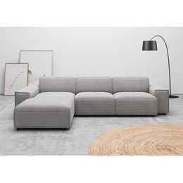 Ecksofa Home Affaire, B:294cm H:71cm, grau, 12% Polyaxryl, 88% Polyester, Wohnzimmer, Sofas, "Glimminge auch in Breitcord, Feincord, Boucl&eacute; + Easy