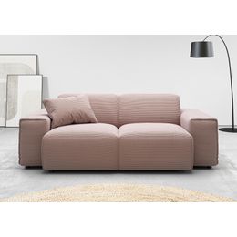 2-Sitzer Home Affaire, B:194cm H:71cm T:101cm, rosa, 12% Polyaxryl, 88% Polyester, Sofas, "Glimminge auch in Breitcord + Feincord + Easy care-Bezug",