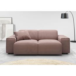 2-Sitzer Home Affaire, B:194cm H:71cm T:101cm, rosa, 95% Polyester, 5% Nylon, Sofas, "Glimminge auch in Breitcord + Feincord + Easy care-Bezug",