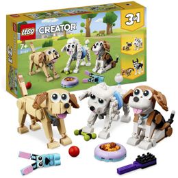 LEGO Kinder Konstruktionsspielsteine "Niedliche Hunde (31137), LEGO Creator 3in1", bunt, Kunststoff, Spielbausteine