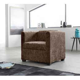 Sessel Home Affaire, B:72cm H:68cm T:75cm, braun, Luxus-Microfaser (92% Polyester, 8% Nylon) );Struktur fein ( 100% Polyester);Struktur in