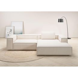 Ecksofa Home Affaire, B:306cm H:68cm T:191cm, beige, 100% Polyester, Wohnzimmer, Sofas, "Watertown, modernes XXL L-Form, 306 cm breit", Großzügiges