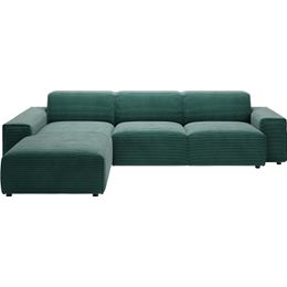 Ecksofa Home Affaire, B:294cm H:71cm, gr&uuml;n, 12% Polyaxryl, 88% Polyester, Wohnzimmer, Sofas, "Glimminge auch in Breitcord, Feincord, Boucl&eacute; + Easy