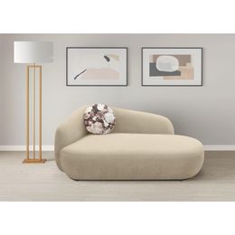 Recamiere Home Affaire, B:183cm H:75cm T:105cm, beige, 95% Polyester, 5% Nylon, Sofas, "Björnar incl. Wende-Zierkissen: Blumenmuster, bzw. uni",