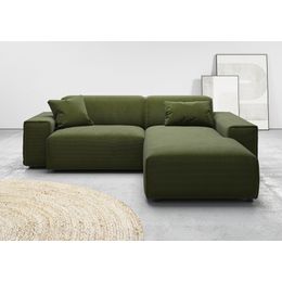 Ecksofa Home Affaire, B:234cm H:71cm T:191cm, gr&uuml;n, 95% Polyester, 5% Nylon, Wohnzimmer, Sofas, "Glimminge L-Form auch in Breitcord, Feincord + Easy