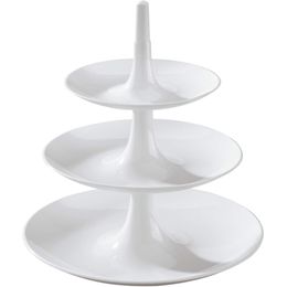 Koziol Etagere "BABELL L", B/H/L: 31cm x 34cm x 31cm, wei&szlig;, Servierplatten, sp&uuml;lmaschinengeeignet, melaminfrei, 3-stufig