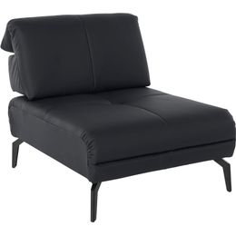Sessel Home Affaire, B:80cm H:83cm T:107cm, schwarz, Struktur weich (100% Polyester);Struktur grob (100% Polyester);100% NaturLEDER, Wohnzimmer,