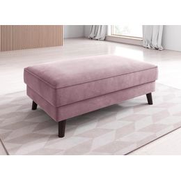 Hocker Home Affaire, B:123cm H:45cm T:74cm, rosa, Luxus-Microfaser (100% Polyester);Samt (100% Polyester), Wohnzimmer, Hocker, "Laurentia"