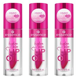 Essence Damen Lipgloss "hydra kiss LIP OIL"cranberry is back, Lippen-Kosmetika, Rosafarbener Schimmer, pflegende Textur, glänzendes Finish, vegan.