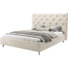 Polsterbett Home Affaire, B:216cm H:105cm L:254cm, beige, 94% Polyester, 6% Nylon, Betten, "Maxime, in 4 Breiten bis 200cm, auch in Leder",