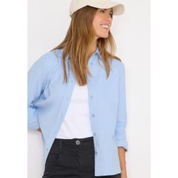 Cecil Damen Langarmbluselight sky blau, Gr. XXL, unifarben, Cord, Obermaterial: 100% Baumwolle, Blusen, mit Hemdkragen