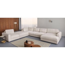 Wohnlandschaft Home Affaire, B:405cm H:84cm T:224cm, beige, 92% Polyester 8% Nylon, Sofas, "Bloomfield, Mega Polsterprogramm, Breite 405cm, viel