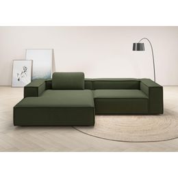 Ecksofa Home Affaire, B:306cm H:68cm T:191cm, grün, 100% Polyester, Wohnzimmer, Sofas, "Watertown, modernes XXL L-Form, 306 cm breit", Großzügiges