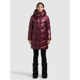 Steppmantel Khujo "ADRIANA", Damen, Gr. S, mahagoni rot, 100% Nylon, unifarben, eingesetzt elastischer Bund mit Windstopper, Mäntel Steppmantel
