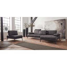 Ecksofa Home Affaire, B:295cm H:83cm T:162cm, braun, Struktur weich (100% Polyester);Struktur grob (100% Polyester);100% NaturLEDER, Wohnzimmer,