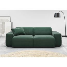 2,5-Sitzer Home Affaire, B:214cm H:71cm T:101cm, gr&uuml;n, 95% Polyester, 5% Nylon, Sofas, "Glimminge auch in Breitcord, Feincord + Easy care-Bezug",