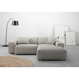 Ecksofa Home Affaire, B:234cm H:71cm T:191cm, grau, 100% Polyester, Wohnzimmer, Sofas, "Glimminge L-Form auch in Breitcord, Feincord + Easy