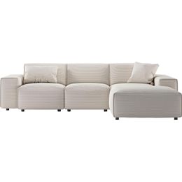 Ecksofa Home Affaire, B:264cm H:71cm T:191cm, wei&szlig;, 12% Polyaxryl, 88% Polyester, Wohnzimmer, Sofas, "Glimminge L-Form auch in Breitcord, Feincord +