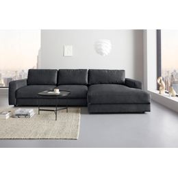 Ecksofa Home Affaire, B:303cm H:84cm T:176cm, grau, 100% Polyester, Wohnzimmer, Sofas, "Bloomfield, elegant, viel Platz, Mega Couch, Breite 303cm,