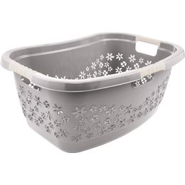 keeeper W&auml;schekorb "lasse, 2er Set, Korb mit Softgriffen, 65 x 45 x 28 cm, 50 l", 50 l, grau, Badezimmer, W&auml;schesammler, ergonomische Form,