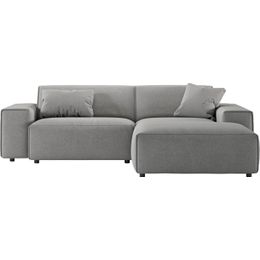 Ecksofa Home Affaire, B:234cm H:71cm T:191cm, grau, 100% Polyester, Wohnzimmer, Sofas, "Glimminge L-Form auch in Breitcord, Feincord + Easy