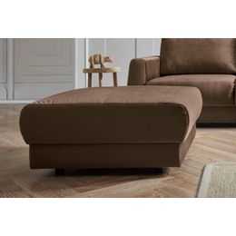 Hocker Home Affaire, B:92cm H:44cm T:85cm, braun, Luxus-Microfaser Lederoptik (100% Polyester);Struktur grob (100% Polyester);Samtoptik (100%