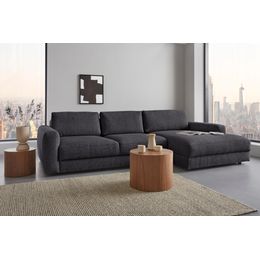 Ecksofa Home Affaire, B:303cm H:84cm T:176cm, grau, 100% Polyester, Wohnzimmer, Sofas, "Bloomfield, elegant, viel Platz, Mega Couch, Breite 303cm,