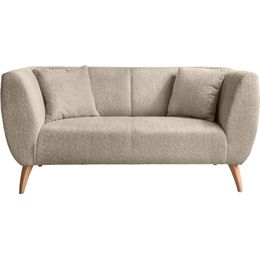 Ecksofa Home Affaire, B:172cm H:83cm T:88cm, beige, 100% Polyester, Wohnzimmer, Sofas, "Lazio modern und bequem, schmale Armlehnen, tolle