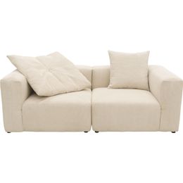 2-Sitzer Home Affaire, B:216cm H:69cm T:108cm, beige, 100% Polyester, Sofas, "Gerrid", im Cordbezug, bestehend aus zwei Eckelementen