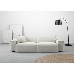 Big-Sofa Home Affaire, B:254cm H:71cm T:101cm, silber, 100% Polyester, Sofas, "Glimminge auch in Breitcord, Feincord + Easy care-Bezug", besondere