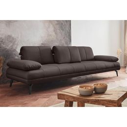 3-Sitzer Home Affaire, B:251cm H:83cm T:107cm, braun, Struktur weich (100% Polyester);Struktur grob (100% Polyester);100% NaturLEDER, Sofas,