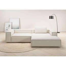 Ecksofa Home Affaire, B:306cm H:68cm T:191cm, weiß, 96% Polyester, 4% Nylon, Wohnzimmer, Sofas, "Watertown, modernes XXL L-Form, 306 cm breit",