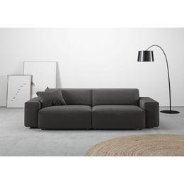 Big-Sofa Home Affaire, B:254cm H:71cm T:101cm, grau, 100% Polyester, Sofas, "Glimminge auch in Breitcord, Feincord + Easy care-Bezug", besondere