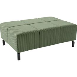 Hockerbank Home Affaire, B:107cm H:43cm T:71cm, grün, : 88% Polyester, 12% Polyacryl, Hocker, "Ancona New", passend zum Ecksofa "Ancona New", auch in