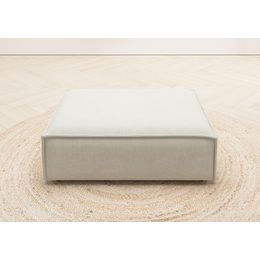 Polsterhocker Home Affaire, B:90cm H:43cm T:120cm, beige, 100% Polyester, Hocker, "Watertown, XXL Hockerbank passend zum Sofa - ideal als