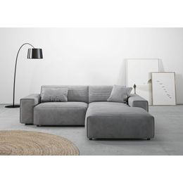 Ecksofa Home Affaire, B:234cm H:71cm T:191cm, grau, 12% Polyaxryl, 88% Polyester, Wohnzimmer, Sofas, "Glimminge L-Form auch in Breitcord, Feincord +