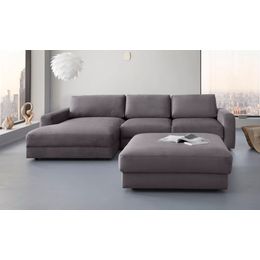 Ecksofa Home Affaire, B:303cm H:84cm T:176cm, grau, 100% Polyester, Wohnzimmer, Sofas, "Bloomfield, bequem und elegant, OTTOs Choice, Breite 303cm,