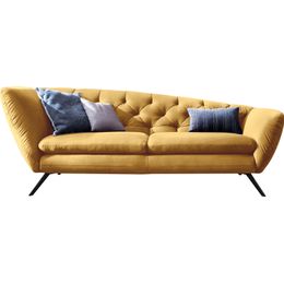 Recamiere Home Affaire, B:223cm H:84cm T:95cm, gelb, Samtoptik (100 Polyester), Sofas, "Beatrice", Recamiere links oder rechts, passend zur
