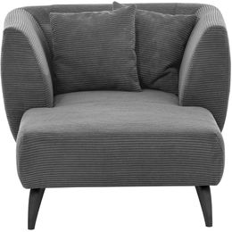 Loveseat Home Affaire, B:108cm H:84cm T:155cm, grau, 100% Polyester, Sessel, "Colori"