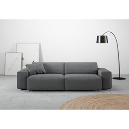 Big-Sofa Home Affaire, B:254cm H:71cm T:101cm, grau, 100% Polyester, Sofas, "Glimminge auch in Breitcord, Feincord + Easy care-Bezug", besondere