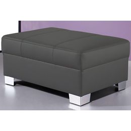 Hocker Home Affaire, B:85cm H:40cm T:61cm, braun, Primabelle-Microfaser aus 100% Polyester;NaturLEDER, das handschuhweiche Rindsleder in Sitz und