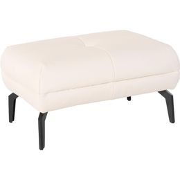Hocker Home Affaire, B:80cm H:42cm T:55cm, beige, Struktur grob (100% Polyester);Struktur weich (100% Polyester);100% NaturLEDER, Garten, Hocker,
