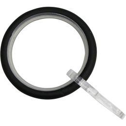 Gardinenring Gardinia, B:0,4cm, schwarz, Metall, Gardinenbefestigungen, "mit Gleiteinlage", Serie Gardinenstangen Set 1-Lauf Zylinder &Oslash; 22/25 mm