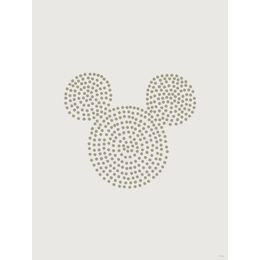 Bild Komar, B:30cm H:40cm, beige, Holz, Papier, Wohnzimmer, Bilder, "Mickey ́s Score", Wandbild zur Dekoration im Kinderzimmer - ohne Rahmen