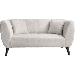 2-Sitzer Home Affaire, B:172cm H:83cm T:88cm, wei&szlig;, 100% Polyester, Sofas, zwei verschiedene Fu&szlig;farben w&auml;hlbar