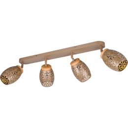 Deckenstrahler "BIDAR 4-flammig, exkl 4x E14 max 10W, Deckenlampe Spots verstellbar", 4, H: 27cm, 1 Stk., beige, REALITY LEUCHTEN, K&uuml;che, Leuchten,