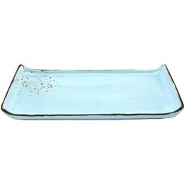 Creatable Servierplatte "Nature Collection", B/H/L: 16,5cm x 33cm, blau, Servierplatten, Servier Set, 33x16,5 cm
