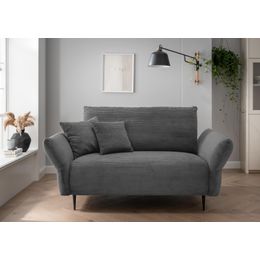 2-Sitzer Home Affaire, B:193cm T:102cm, grau, Sofas, "Vanilla", Armlehnenfunktion