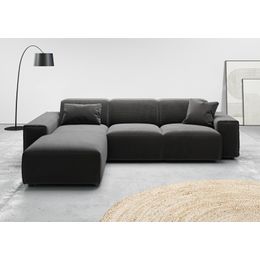 Ecksofa Home Affaire, B:264cm H:71cm T:191cm, grau, 95% Polyester, 5% Nylon, Wohnzimmer, Sofas, "Glimminge L-Form auch in Breitcord, Feincord + Easy